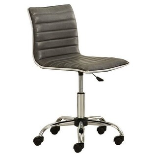 Heavy Duty Gray Channel-Tufted Conference Chair - 22.8'' W x 23.62'' D ...