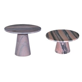 Pink Cones Side Table Set of 2 PINK/Mirror Polish Dia 23.62 - A - Bed ...