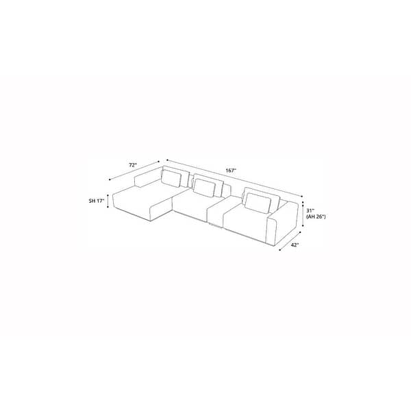 Spruce Modular Sofa Set 18 in Chalk Fabric - Bed Bath & Beyond - 35894937