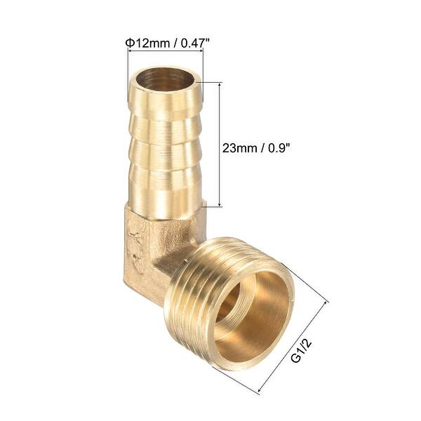 Brass Hose Barb Fittings Elbow Right Angle Pipe Connector with ...