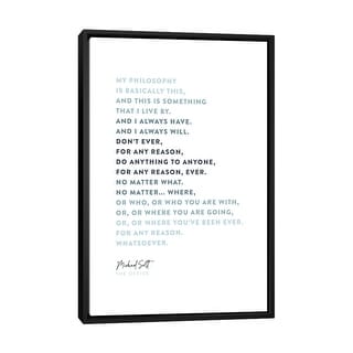 iCanvas "Michael Scott The Office Philosophy" by Holly Van Wyck Framed ...