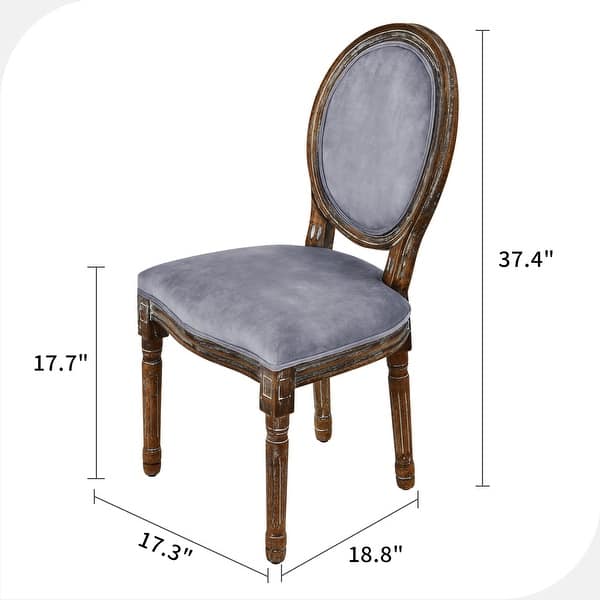 Moasis King Louis Back Dining Chair with Solid Wood Frame (Set of 2 ...