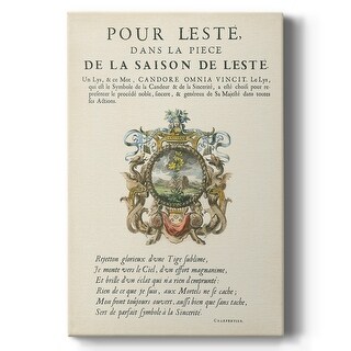 Printed Embellished Bookplate VI Premium Gallery Wrapped Canvas - Ready ...