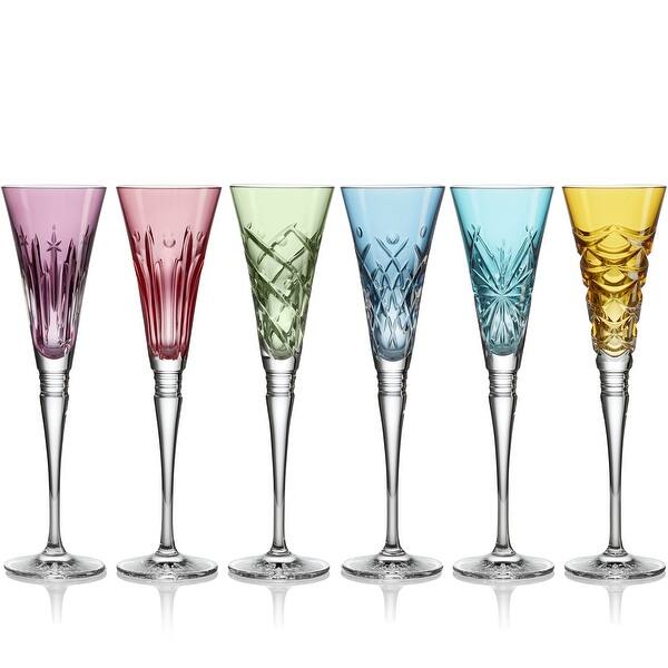 Waterford Winter Wonders Flute Coloured Set of 6 (Mixed colours ...