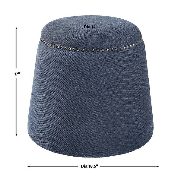 Uttermost Gumdrop Denim Ottoman - Bed Bath & Beyond - 39975104