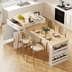 All-in-one Kitchen Island Dining Table Set with Power Outlet, Drawers ...