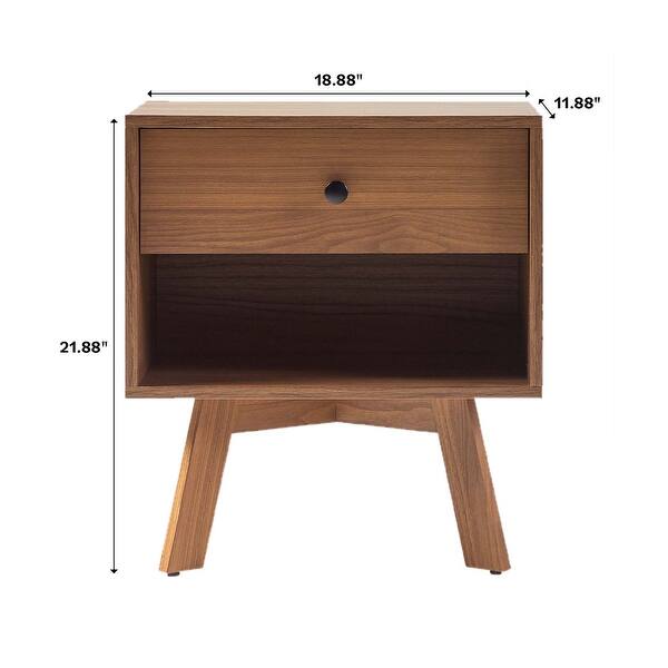 Middlebrook Designs Mid-Century Solid Wood Nightstand - On Sale - Bed ...