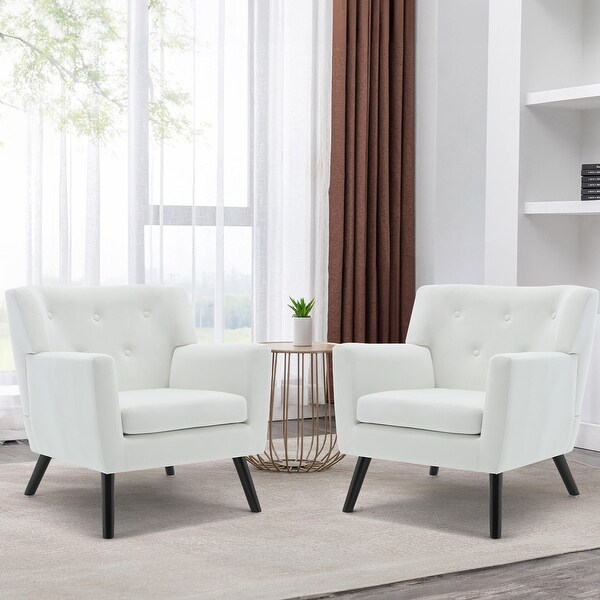 White velvet accent chair store
