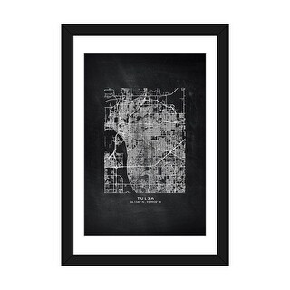 iCanvas "Tulsa City Map Chalkboard Style" by WallDecorAddict - Bed Bath ...