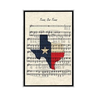 iCanvas "Texas, Our Texas" by WordsAndMusicArt Framed - Bed Bath ...