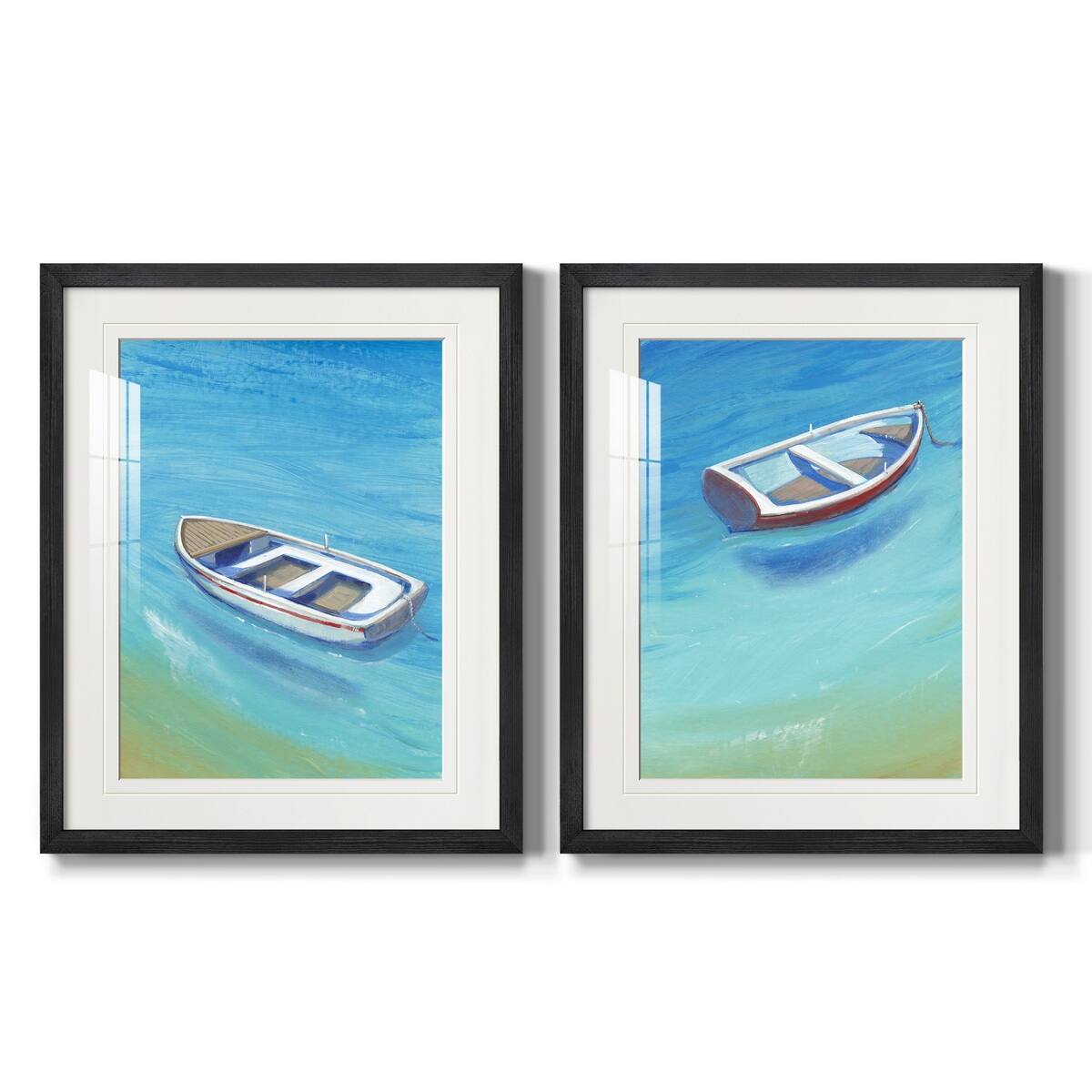 Anchored Dingy I Premium Framed Print - Ready to Hang - Multi-Color ...