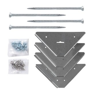 Anchoring Kit for Shed and Greenhouse on Concrete, Wooden Deck and Soil ...