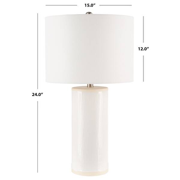 SAFAVIEH Lighting Holfast 24" Table Lamp - 15" W x 15" D x 24" H - Bed ...