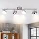 Track Light, Spot Lights Indoor with 4 Track Lighting Heads, Brushed ...