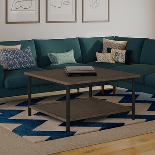 Fenway Mango Solid Wood Top and Metal Square Coffee Table - On Sale ...