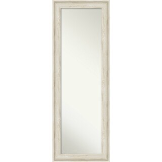 Non-Beveled Full Length On The Door Mirror - Regal Birch Cream Frame ...