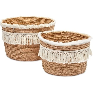 Bohemian Woven Storage Baskets 2 Sizes 2-Pack - Bed Bath & Beyond ...