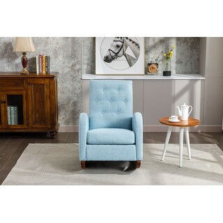 Light Blue Rocking Chair Armchair Nursery Chair Padded Recliner - Bed ...