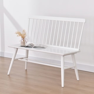 Entryway 40"L Solid Wood Dining Bench with Spindle Back - Bed Bath ...