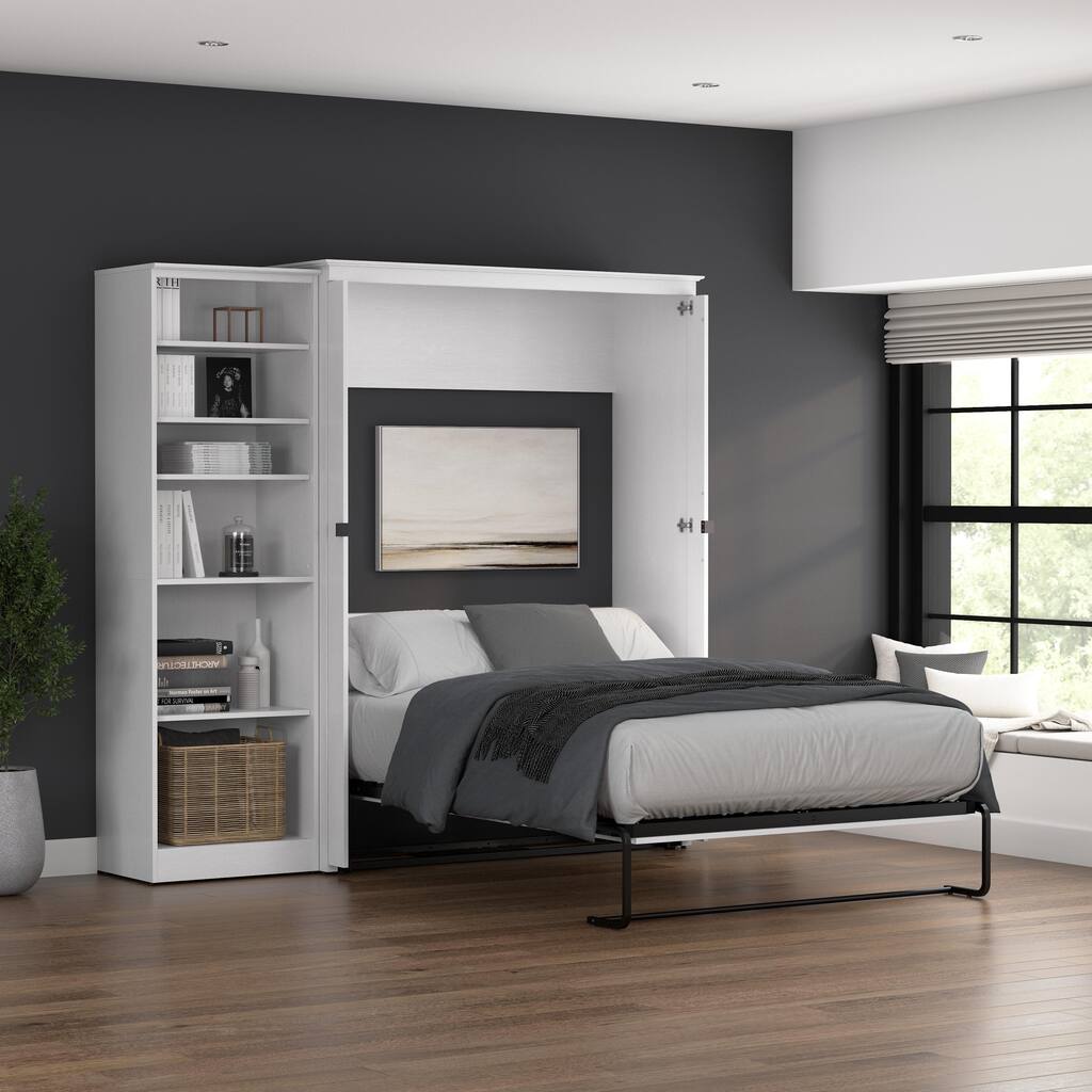 Versatile Full Murphy Bed and Closet Organizer (84W) by Bestar - On ...