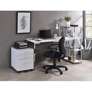 Desks, Tennos Modern White Writing Desk with Chrome Metal Frame and X ...