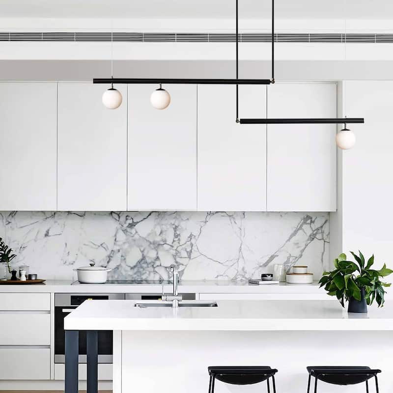 3-light Kitchen Island Linear Pendant Light - On Sale - Bed Bath ...