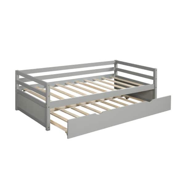 Ultimate Safety day bed Gray trundle bed Pine twin daybed - Bed Bath ...
