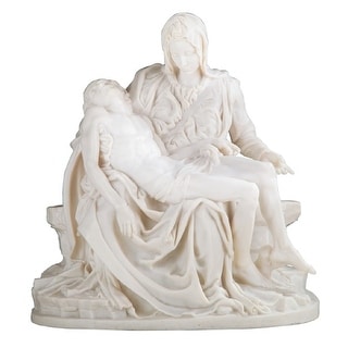 Q-Max 18"H White La Pieta by Michelangelo Statue Holy Figurine ...
