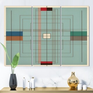 Designart "Vintage Mid-century Graphics IV" Modern Midcentury Canvas ...