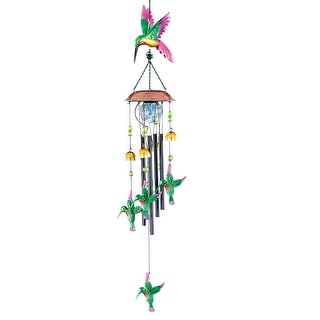 Solar Powered Hummingbird Bell Windchime Garden Mobile - NO SIZE - Bed ...