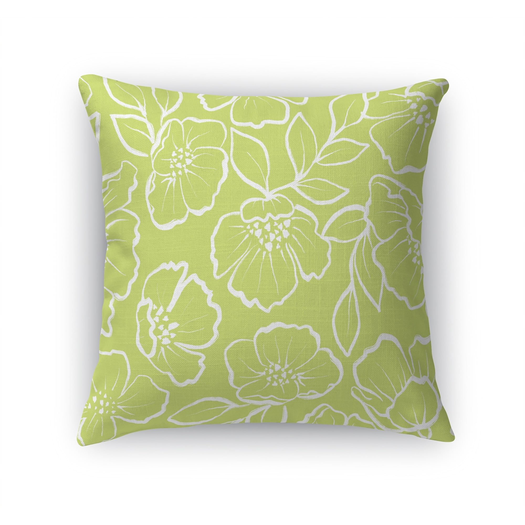 lime green patterned cushions