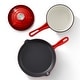 MegaChef 7 Piece Enameled Cast Iron Cookware Set in Red - Bed Bath ...