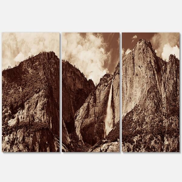 Yosemite Waterfall Panorama - Extra Large Seashore Metal Wall At ...