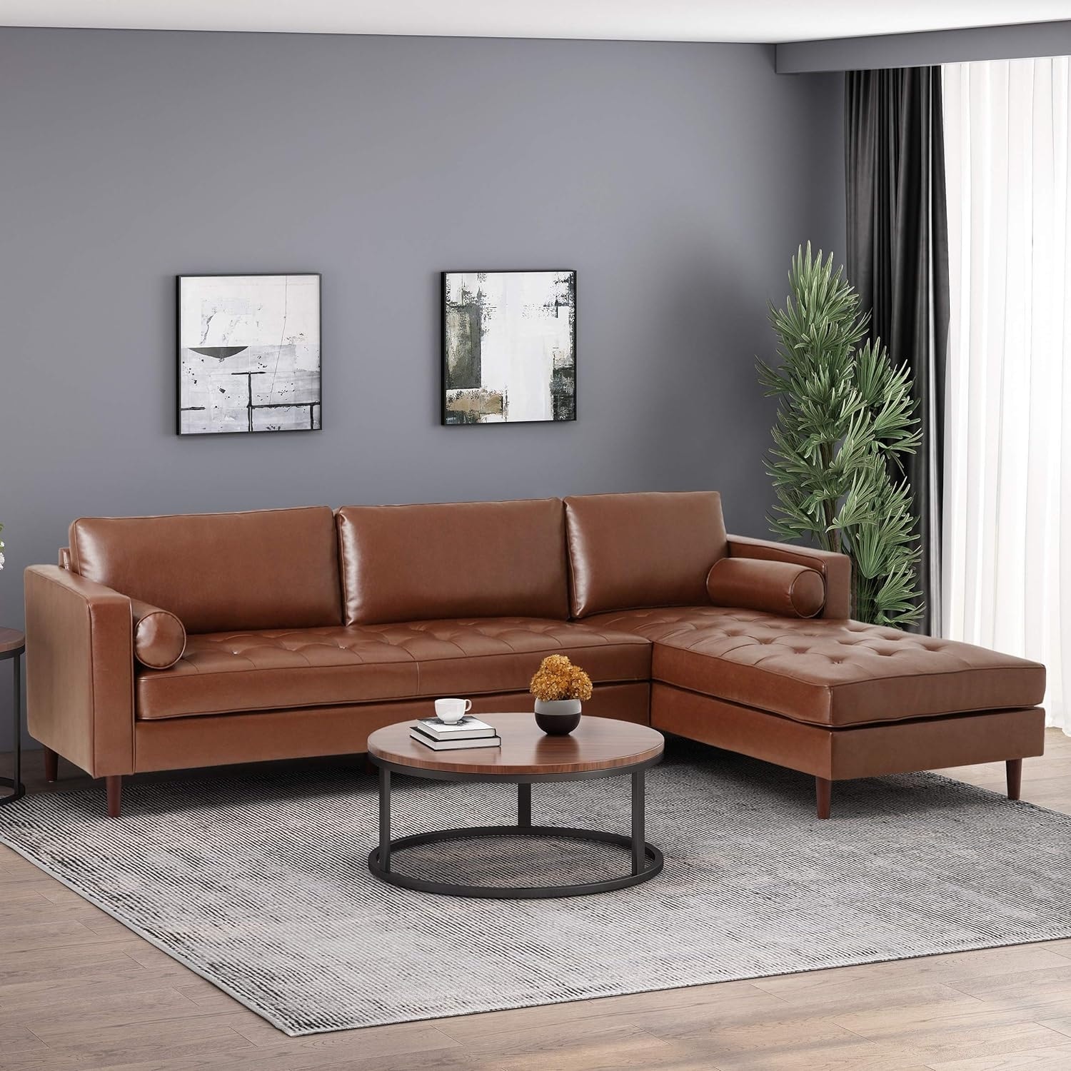 Brown Leather Sectional Sofas - Bed Bath & Beyond