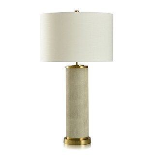Dann Foley Lifestyle - Table Lamp - Tan Shagreen Pattern And Polished ...