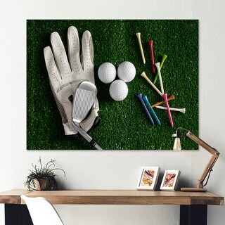 Designart "Golf Set Collage" Golf Wall Art - Bed Bath & Beyond - 39963226