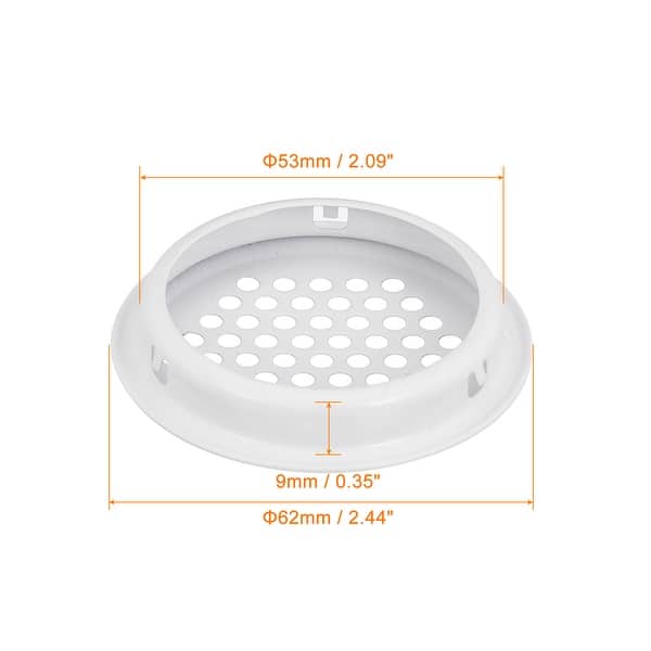 53mm Circular Soffit Vent, 40pcs Stainless Steel Round Air Vents, White ...