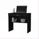 Desks, Modern Kaylor Storage Desk with Drawer and Shelf, 31.5inW, Black ...