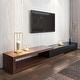 Modern Extendable TV Stand, Solid Wood Media Console for Up to 100 Inch ...