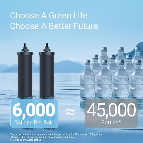 Black Water Filter, Replacement for Berkey® Gravity Water Filter System ...