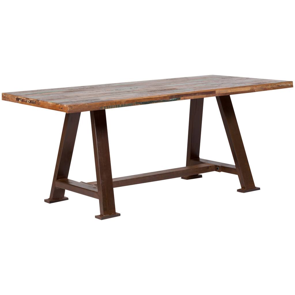 Wanderloot Brooklyn Reclaimed Dining Table, Multi-Colored - 71''L x 35 ...