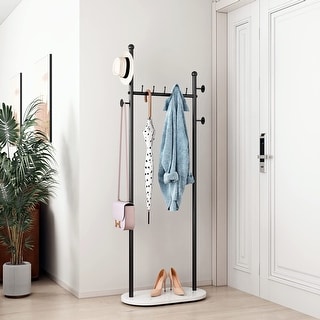 Clothing Racks with Marble Base Modern Coat Racks Freestanding Black ...