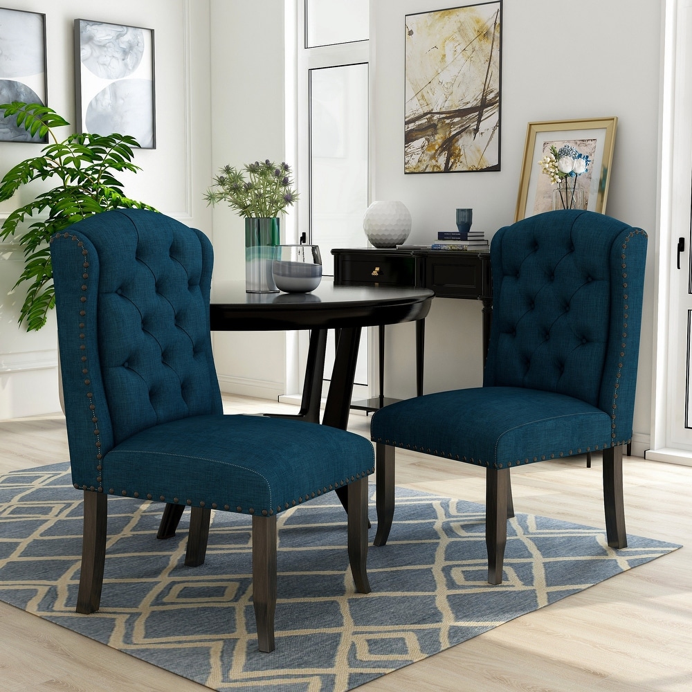 Blue Wingback Chairs Dining Chairs - Bed Bath & Beyond