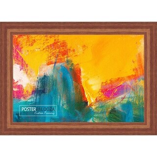 13x11 Contemporary Honey Pecan Complete Wood Picture Frame with UV ...