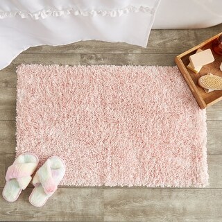 Non-Slip Bath Mat, Light Pink Bathroom Rug for Showers (32 x 20 In ...