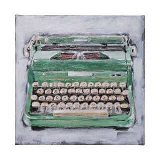 Vintage Typewriter II (41 x 41) Canvas Art Print - Bed Bath & Beyond ...