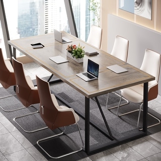 Rectangular 6FT Conference Table for Office, Boardroom Desk - Bed Bath ...