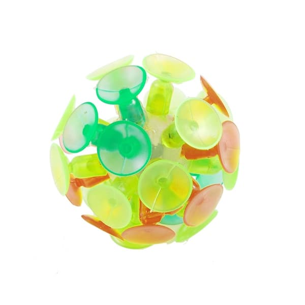 2 x Children Red Green Yellow Plastic Glow Bounce Ball Toy - Bed Bath ...