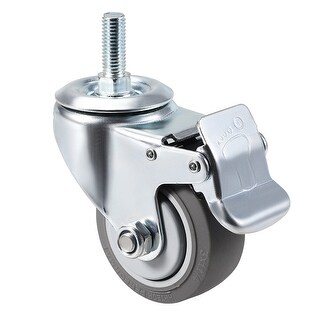 Swivel Caster Wheel TPR Caster 3 Inch Wheel M12x30mm Thread with Brake ...