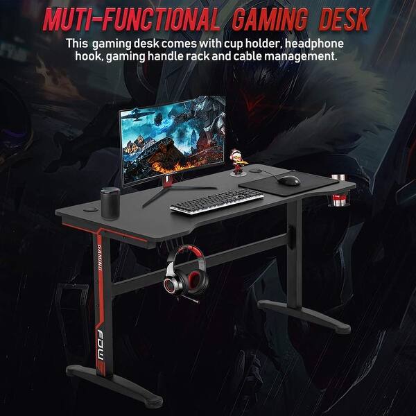 Gaming Desk Computer Desk Home Office Desk Extra Large Modern Ergonomic ...